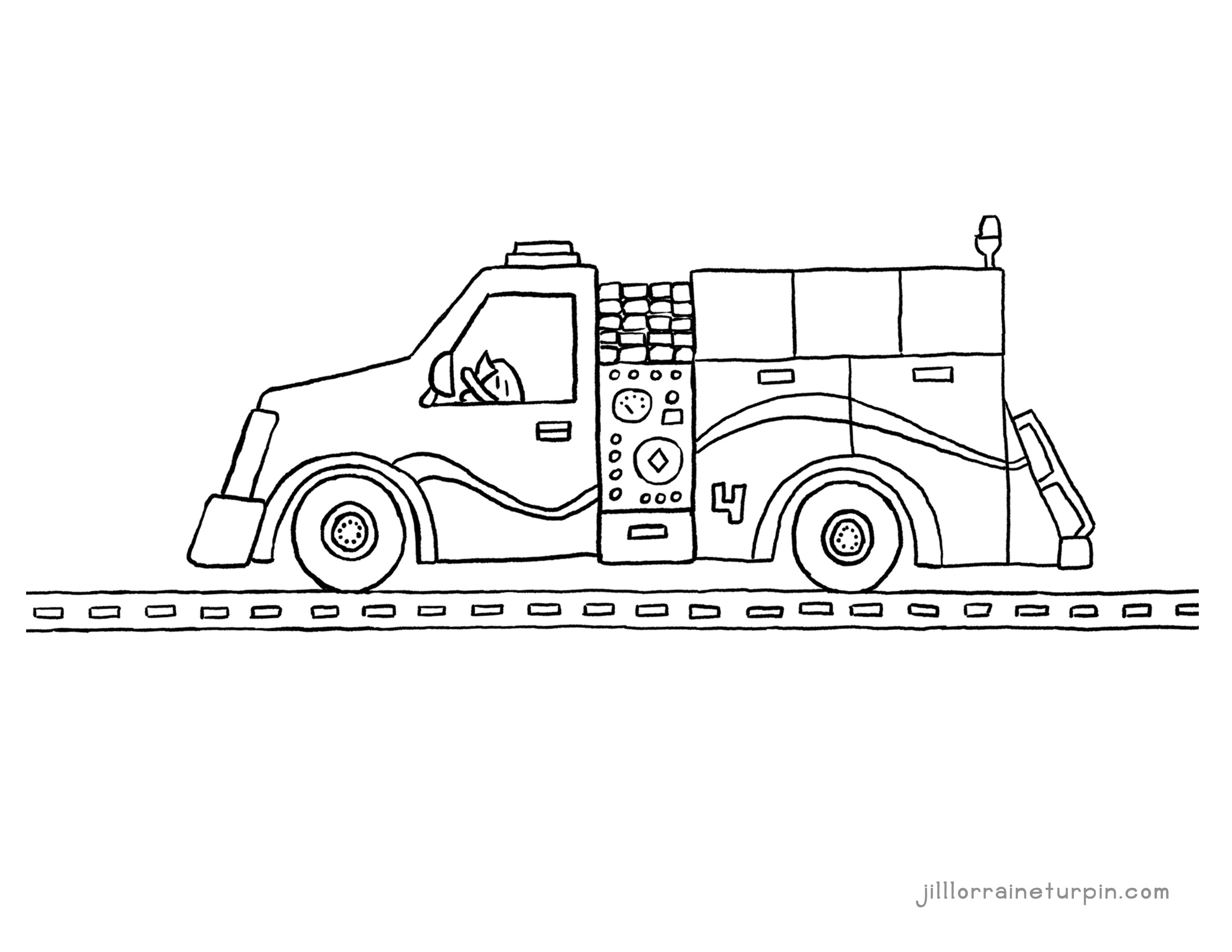 Printable Fire Truck Template